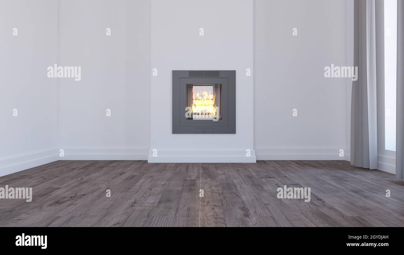 3D render of an empty room Stock Photo - Alamy