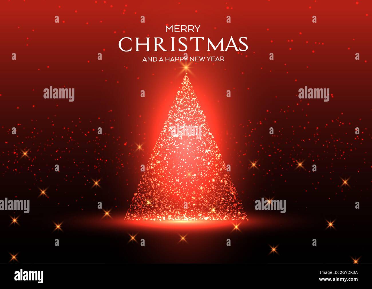Christmas background with a sparkling tree design Stock Photo - Alamy