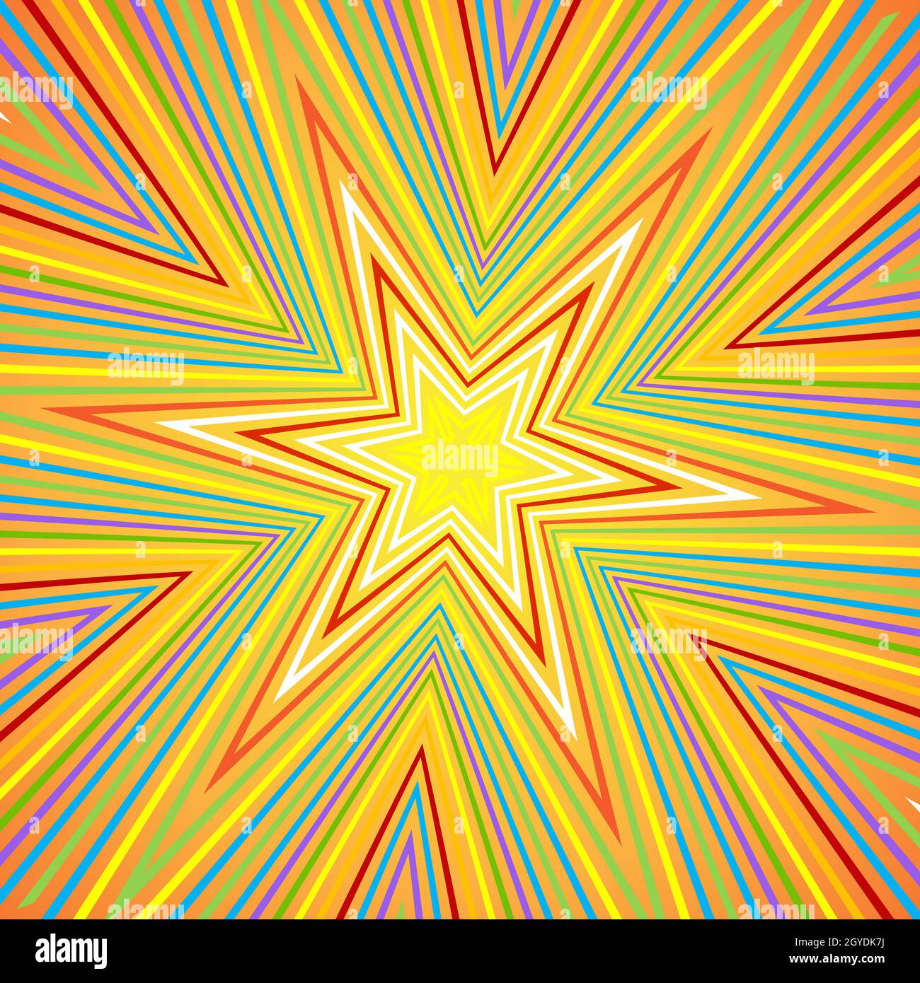 Colourful starburst background Stock Photo - Alamy