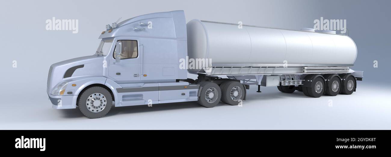 3D Render of a Cargo Delivery Vehicle Stock Photo - Alamy