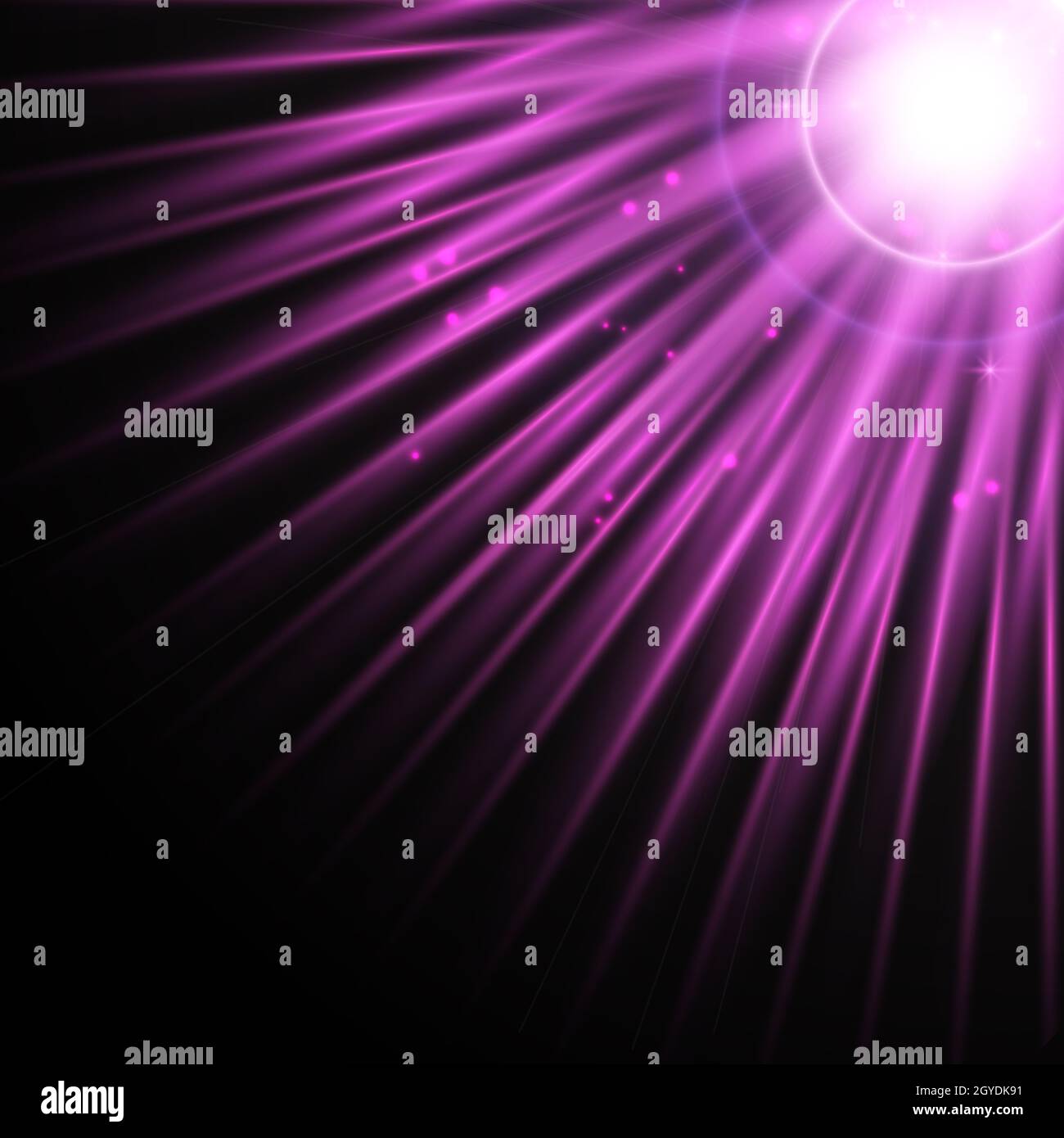 Purple sunrays background design with sparkling lights Stock Photo - Alamy