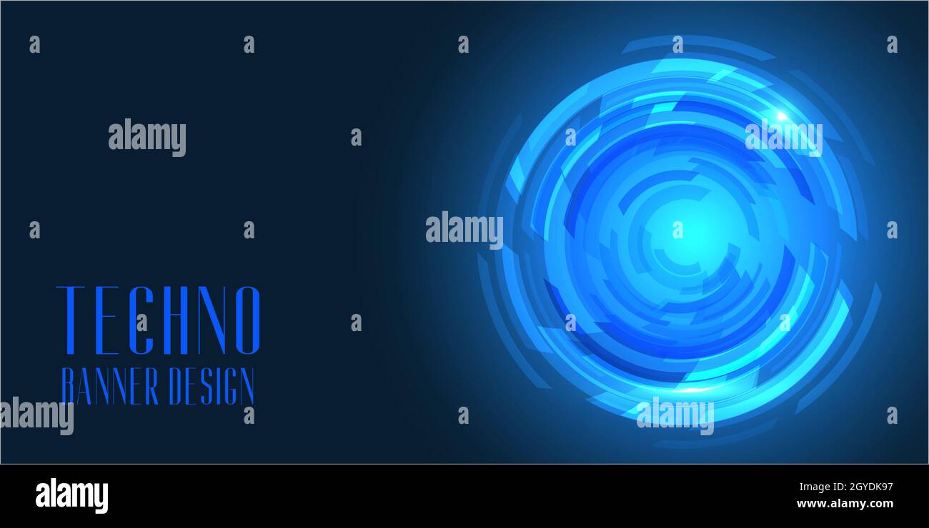Banner background with a techno style banner design Stock Photo - Alamy