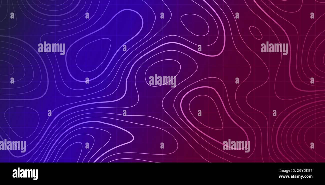 Abstract banner with a contour topography map design Stock Photo - Alamy