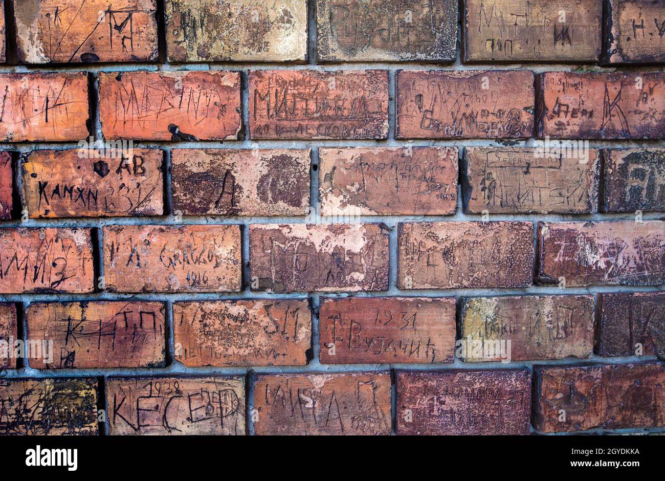 Brick wall inscriptions hi-res stock photography and images - Alamy