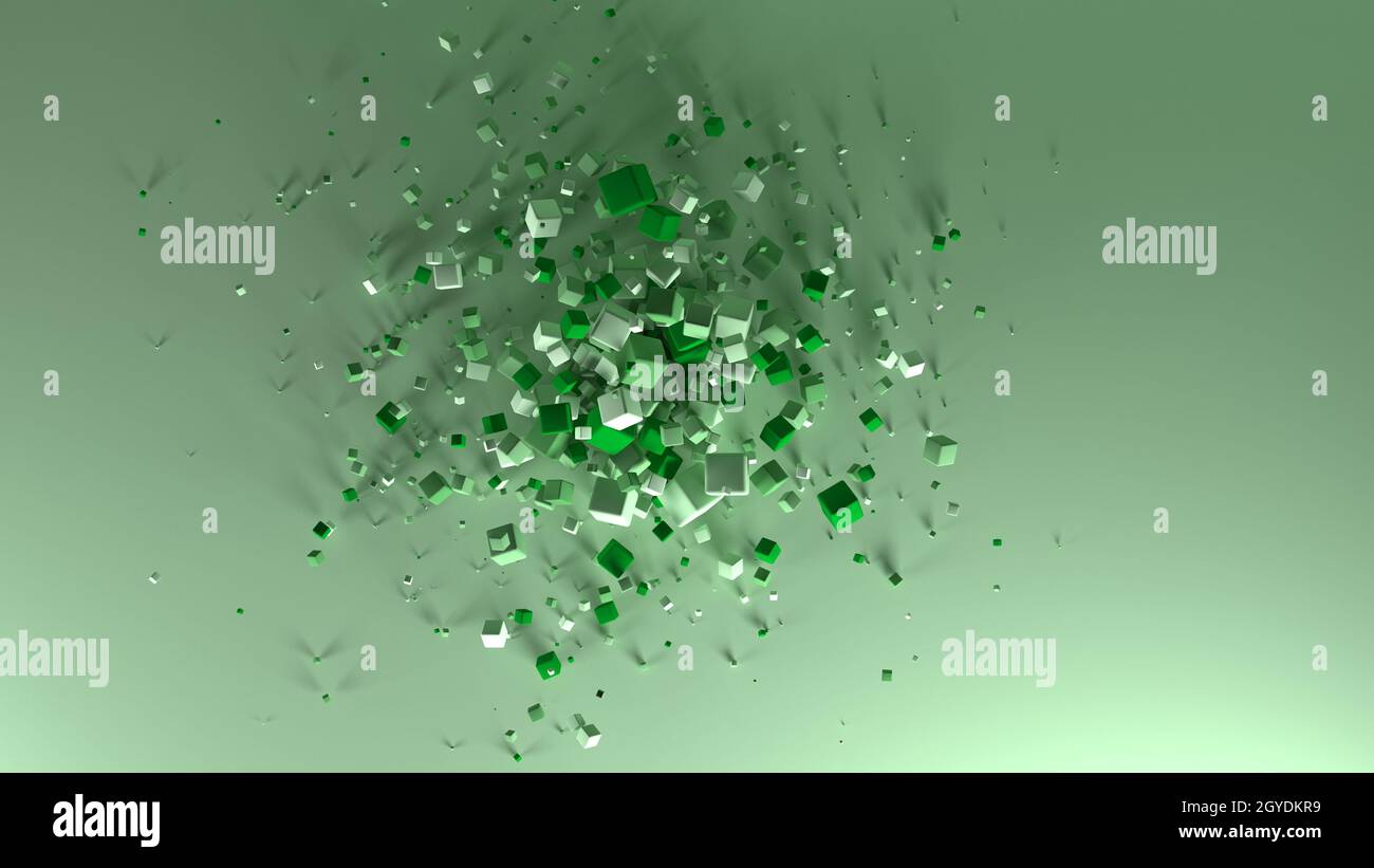 3D Render of Geometric Fountain Shape Background Stock Photo - Alamy