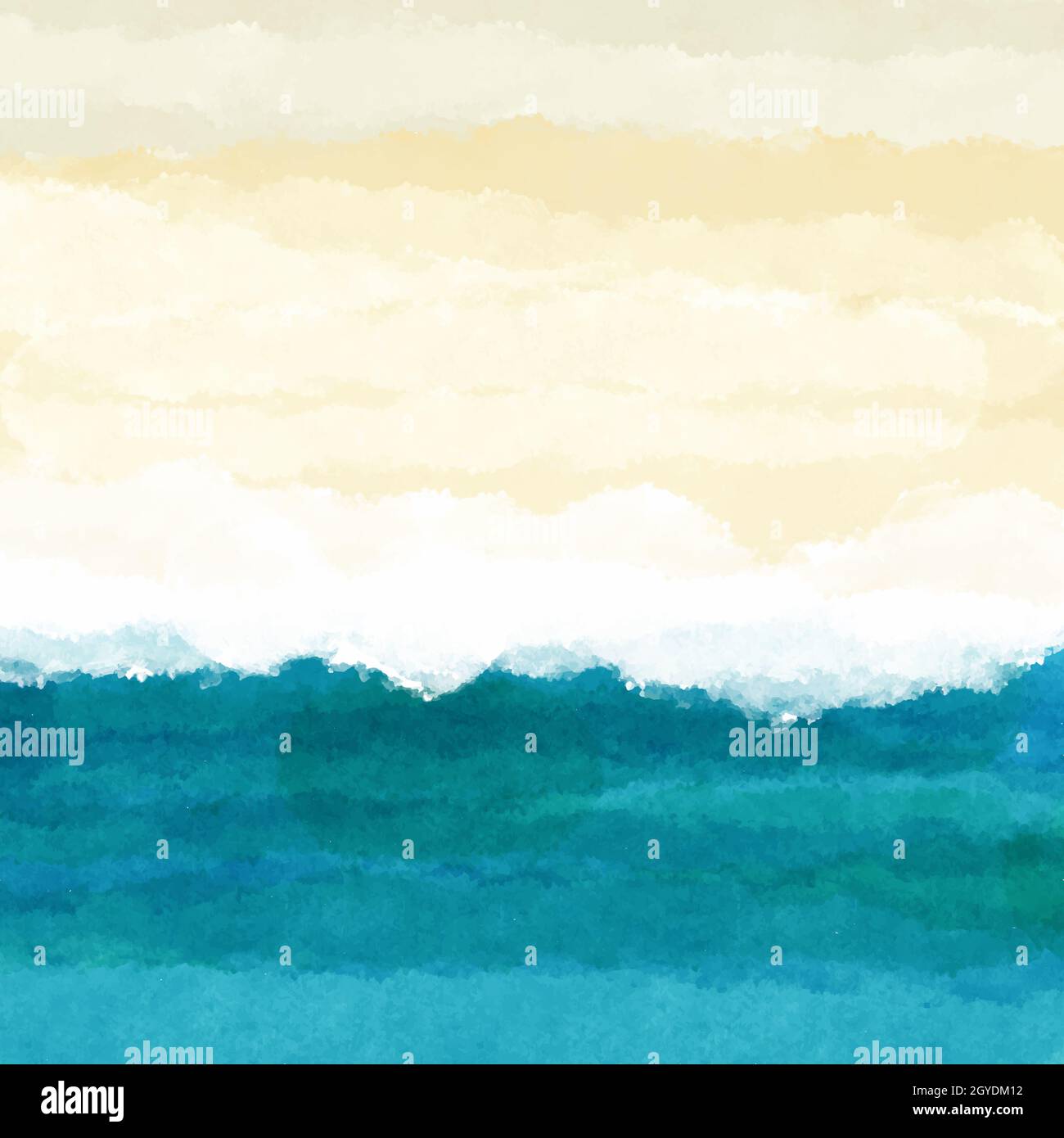 Abstract watercolour beach themed background Stock Photo - Alamy