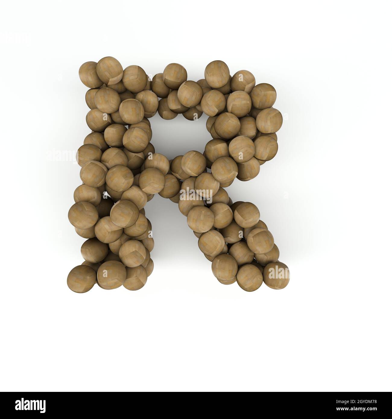 3D Render of Alphabet Letter Stock Photo - Alamy