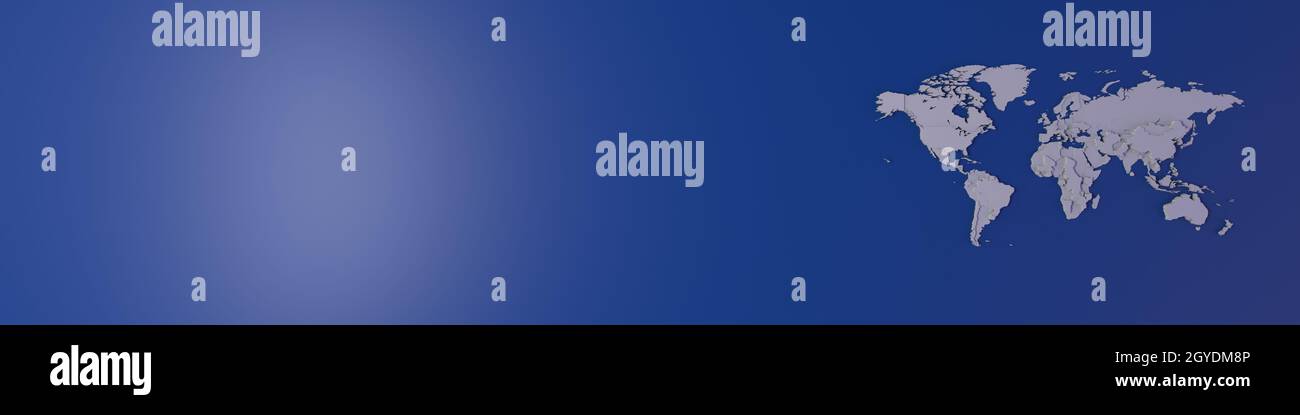 3d render of world map Stock Photo - Alamy