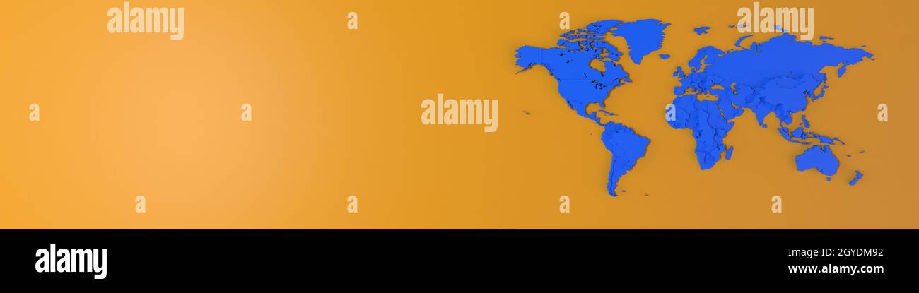 3d render of world map Stock Photo - Alamy