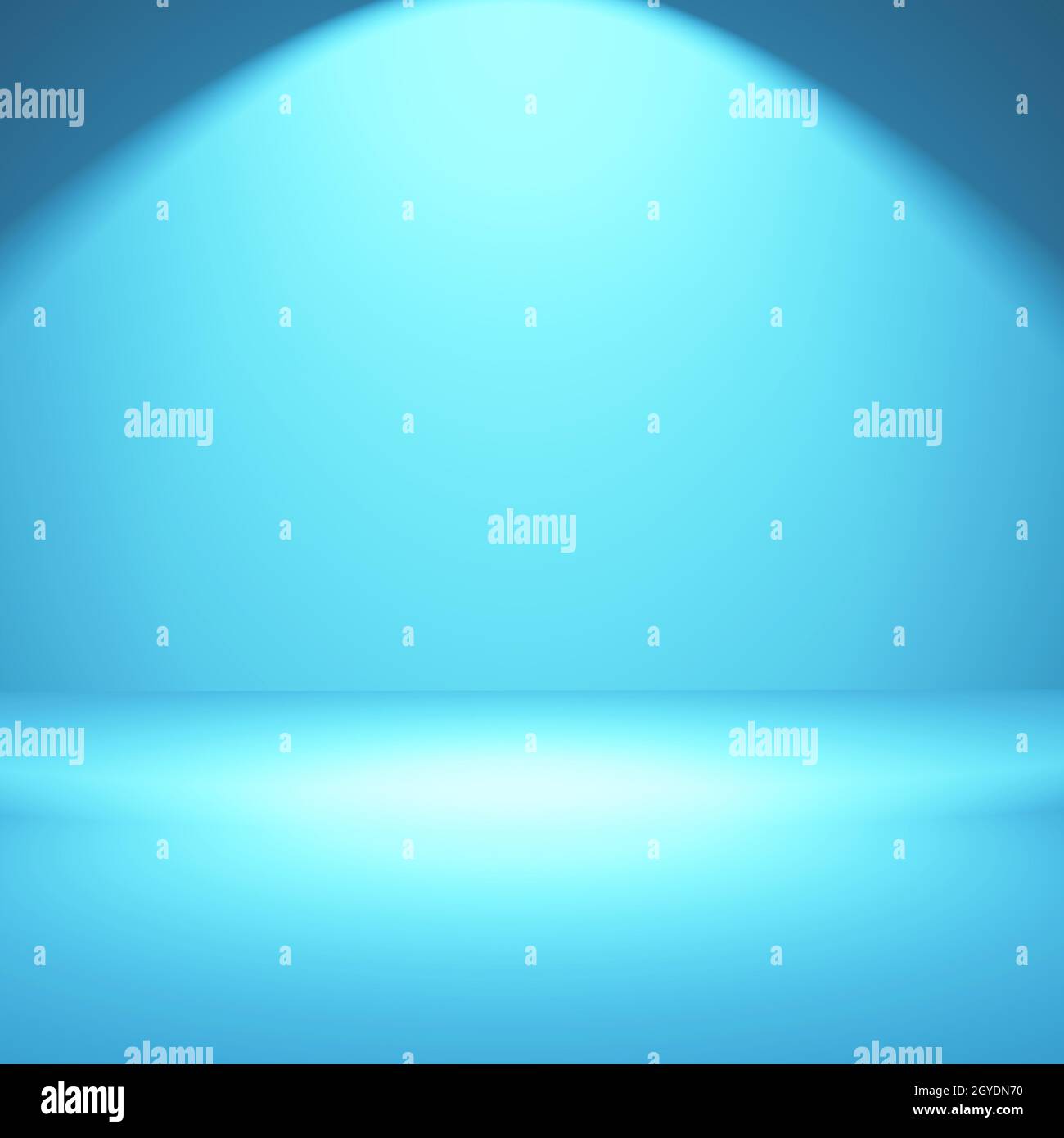 3D minimalist spotlit blue room interior Stock Photo - Alamy