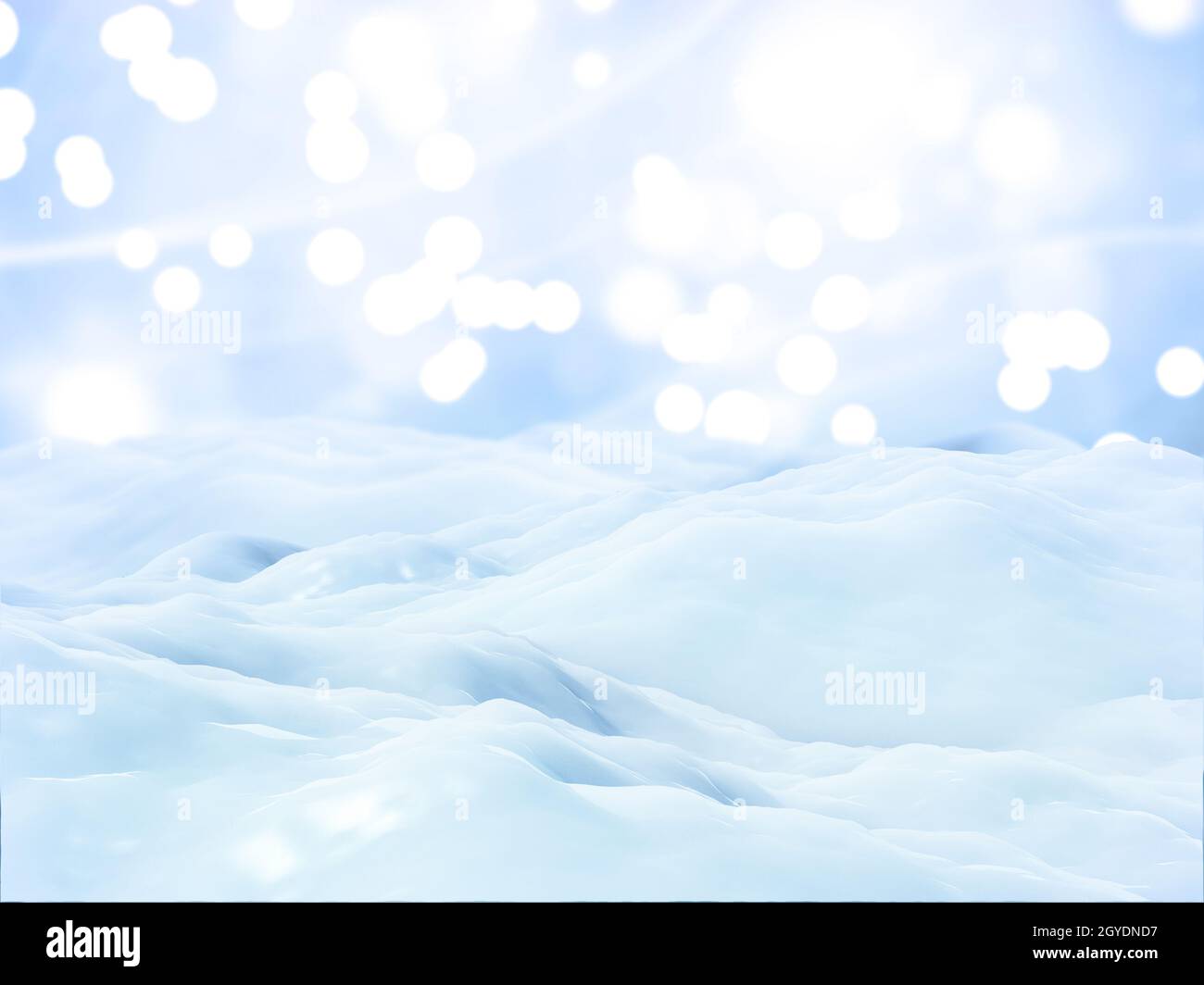 3D render of a Christmas snow landscape Stock Photo - Alamy