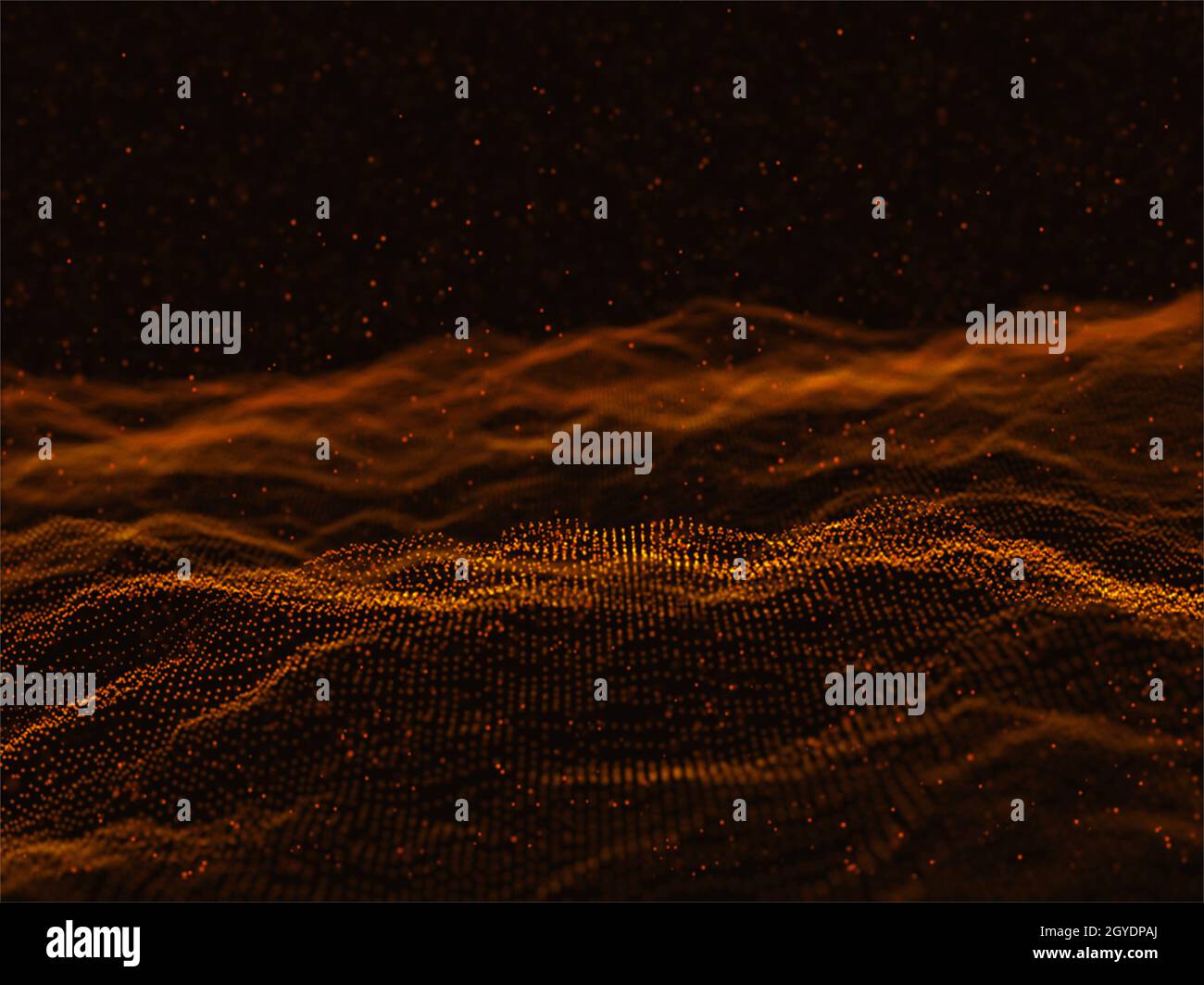 3D render of a futuristic background with flowing cyber particles Stock ...