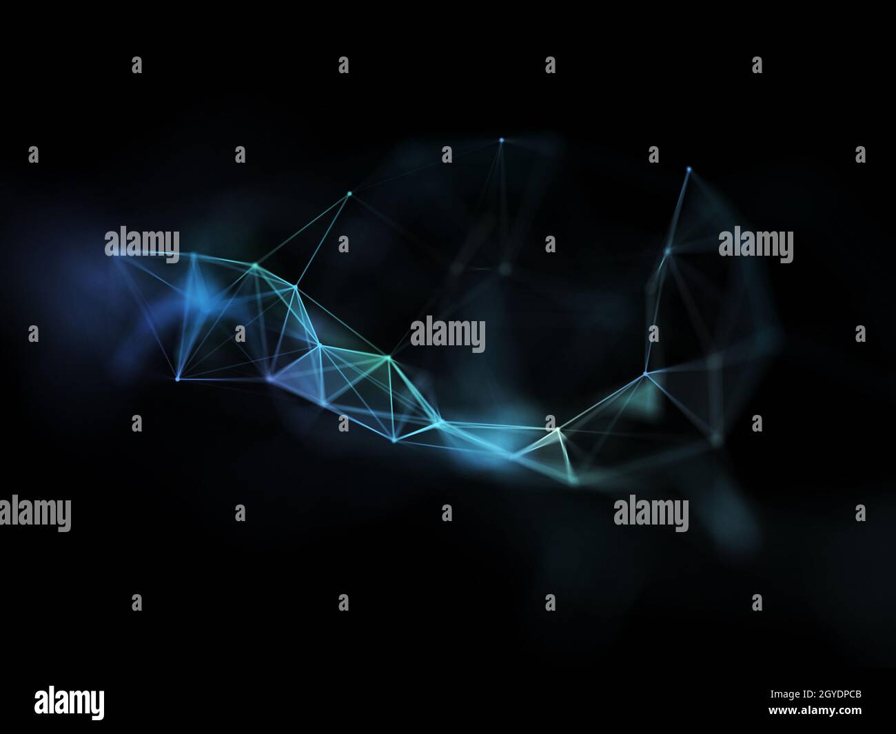3D render of a futuristic modern network communications design Stock ...