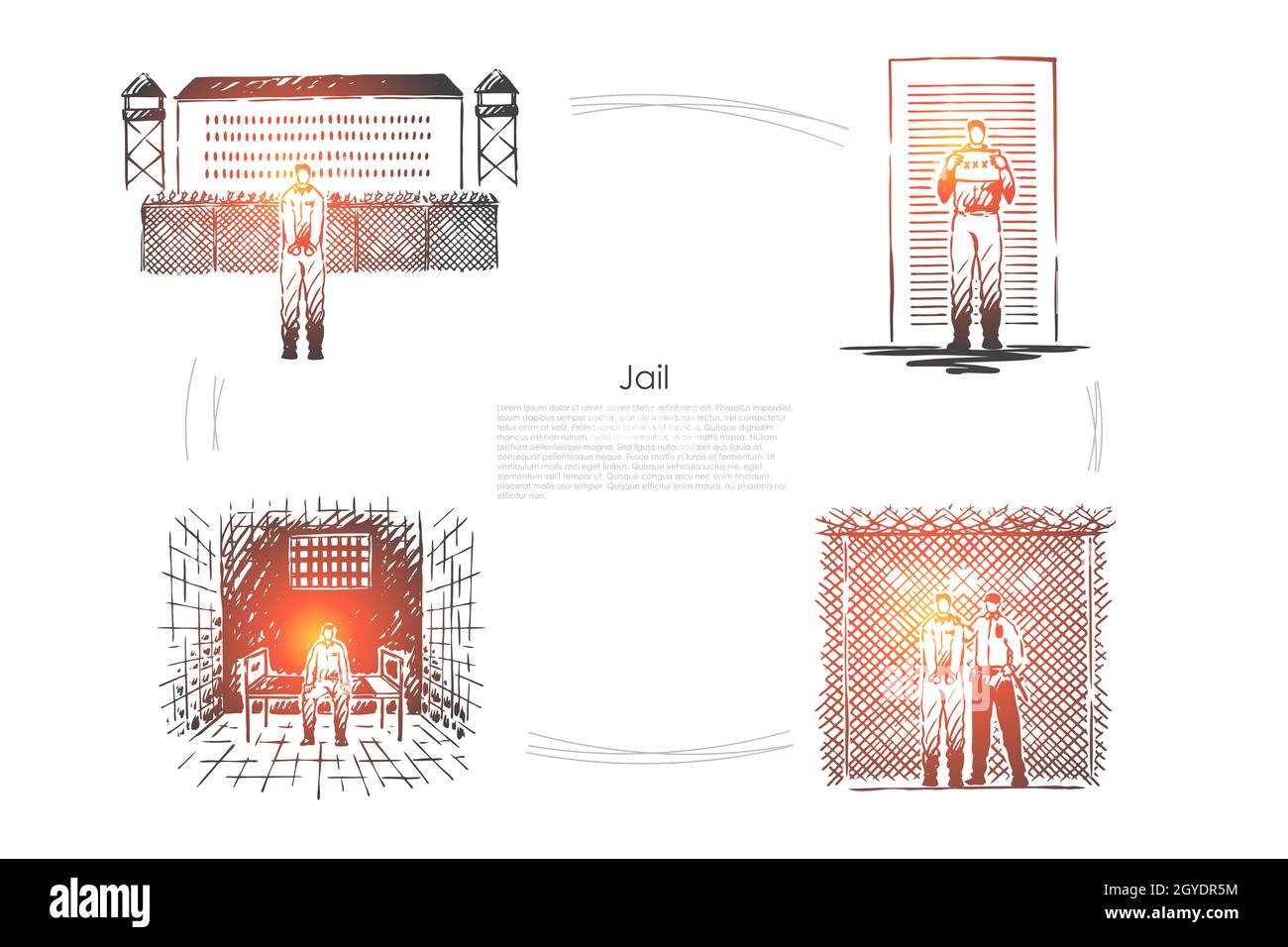 Jail, criminal penalty, crime punishment, prisoner incarceration ...