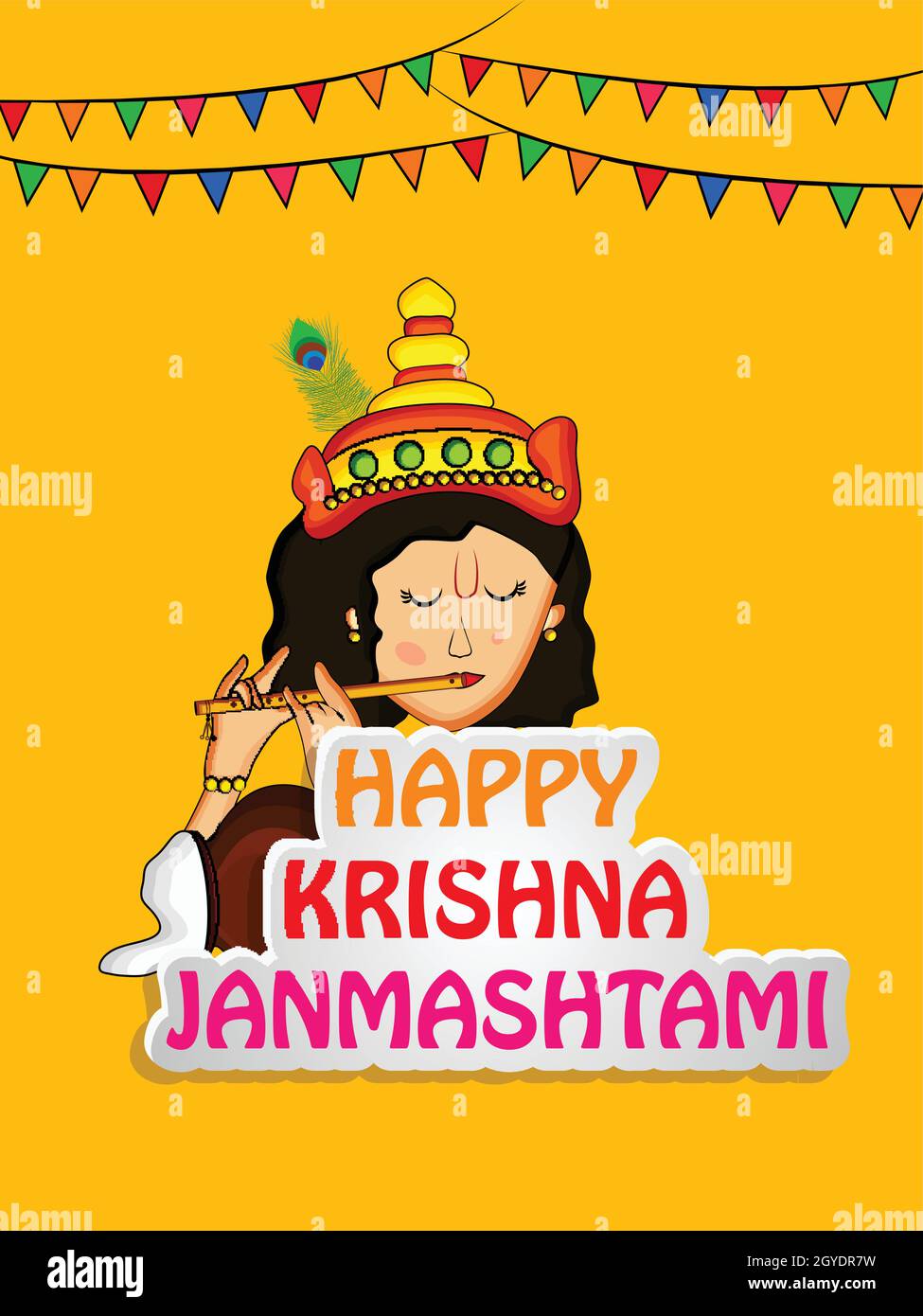 Hindu festival Janmashtami Background Stock Vector Image & Art - Alamy