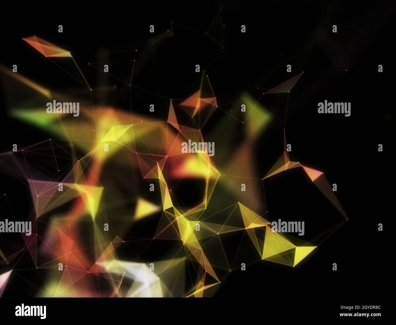 3D render of a low poly plexus design with shallow depth of field Stock ...