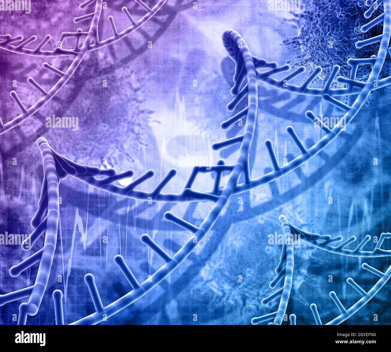 3D render of a medical background with DNA strands Stock Photo - Alamy