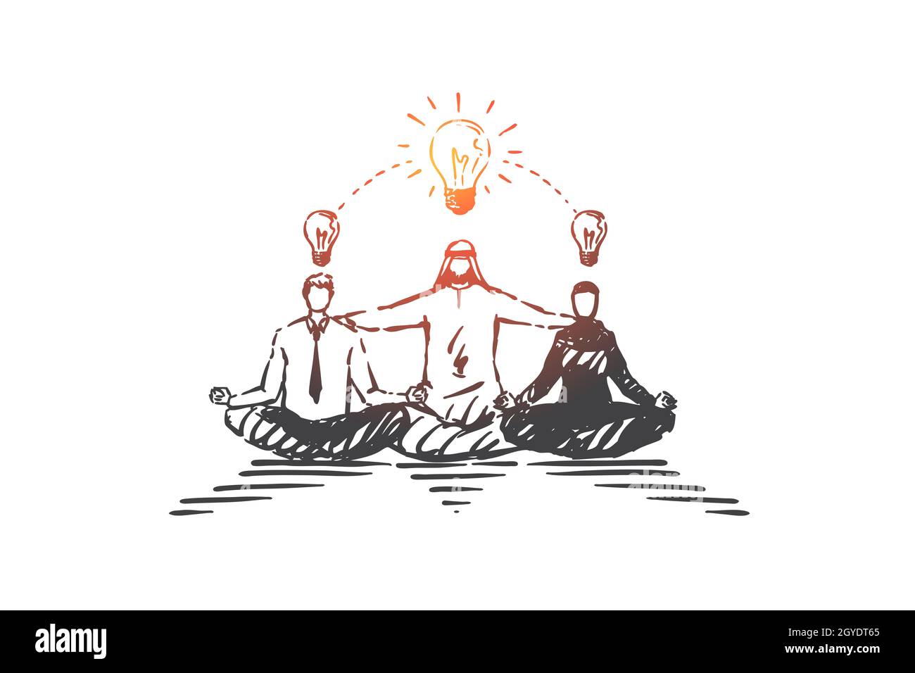 Ideas sharing concept drawn Cut Out Stock Images & Pictures - Alamy