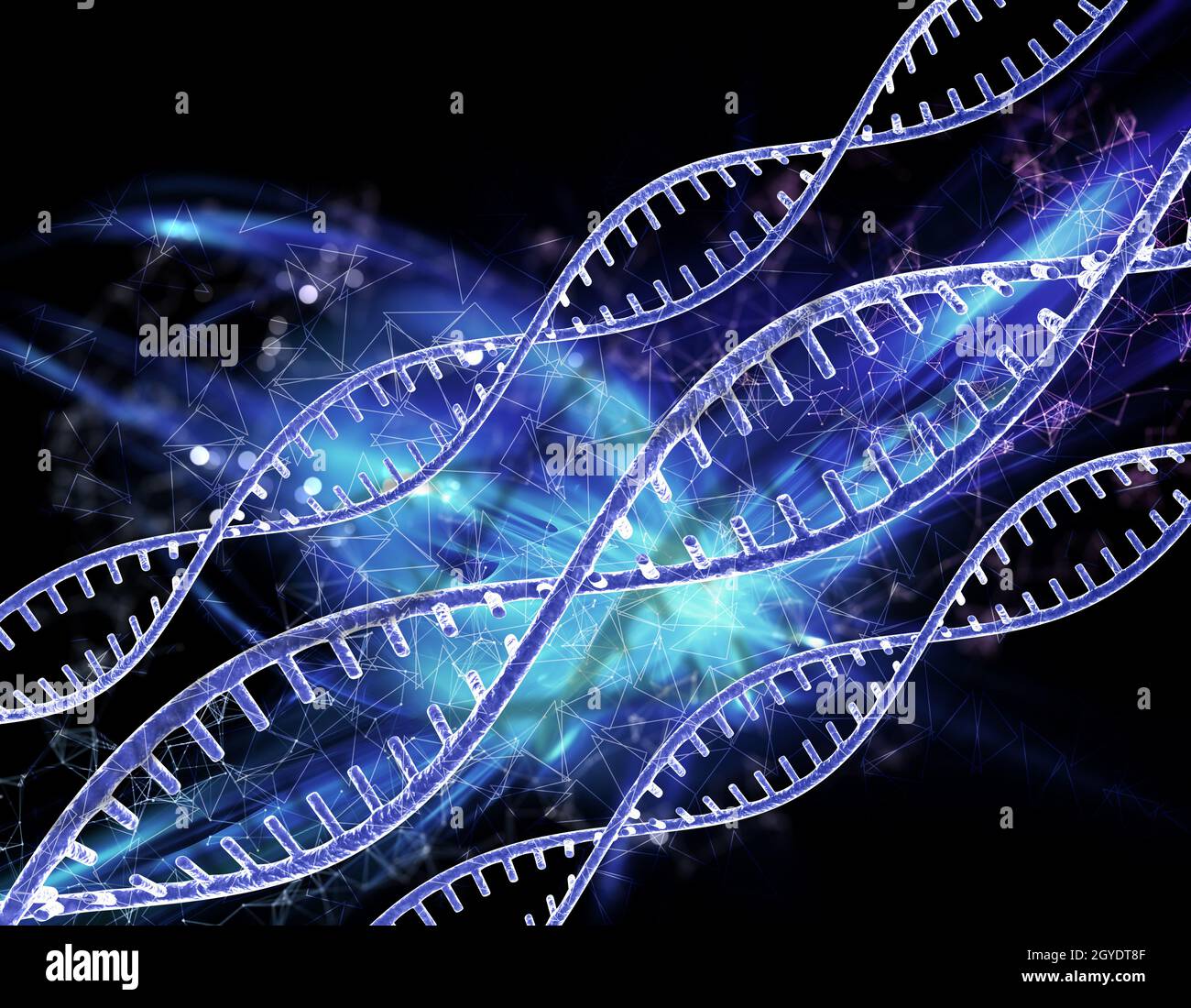 3D render of a medical background with DNA strands Stock Photo - Alamy
