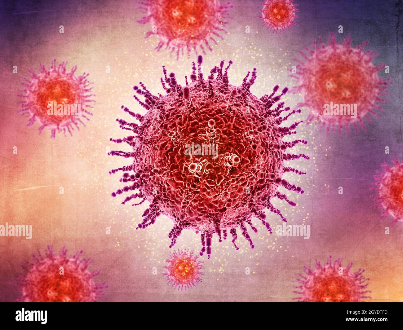 3D render of a medical background with abstract virus cell Stock Photo ...