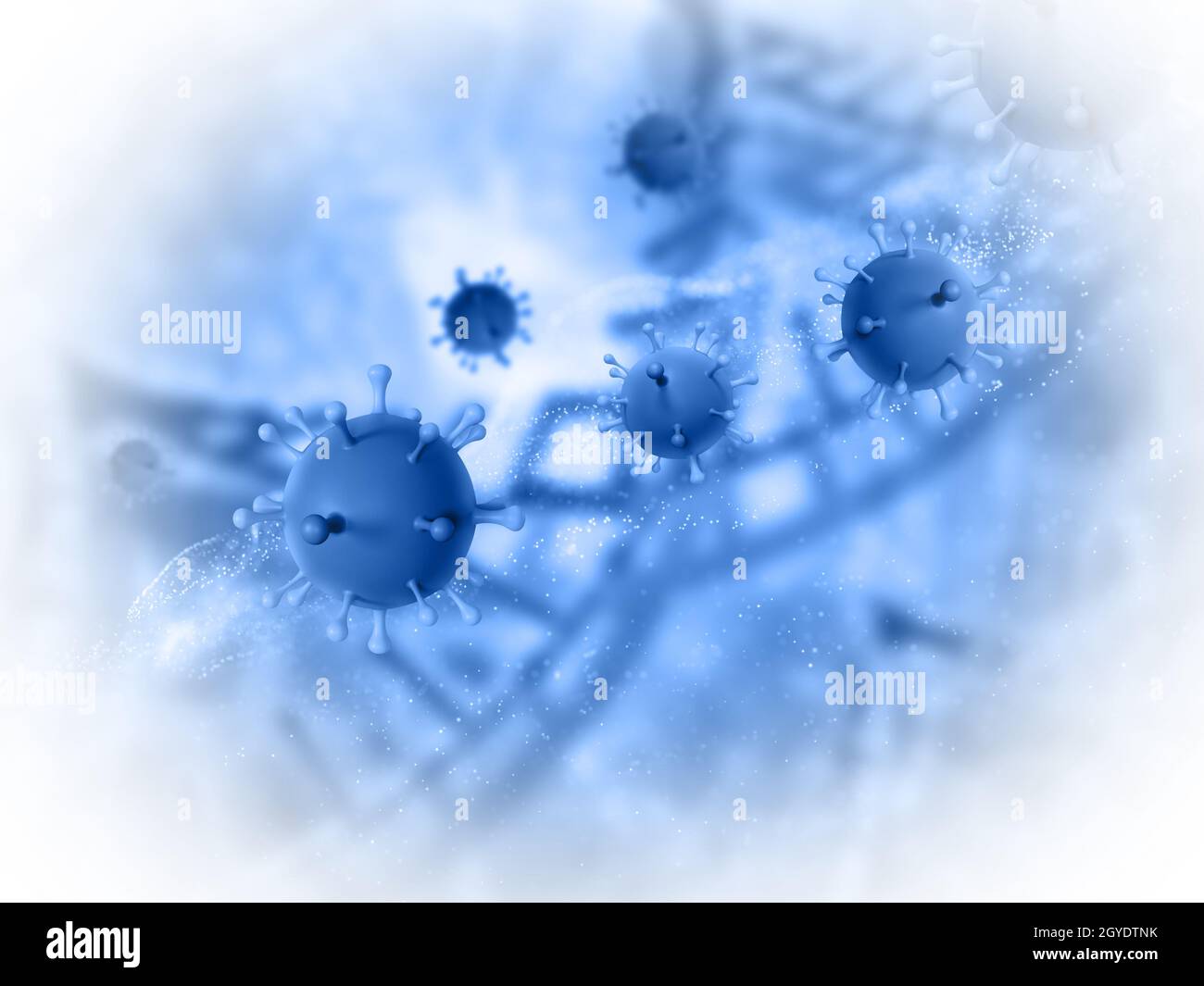 3D render of a medical background with abstract virus cells Stock Photo ...