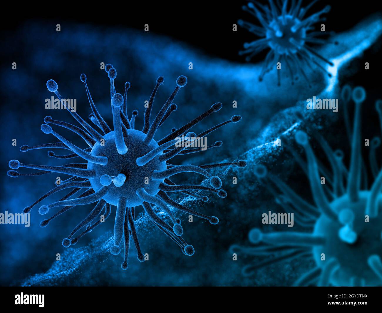 3D render of a medical background with abstract virus cells Stock Photo ...