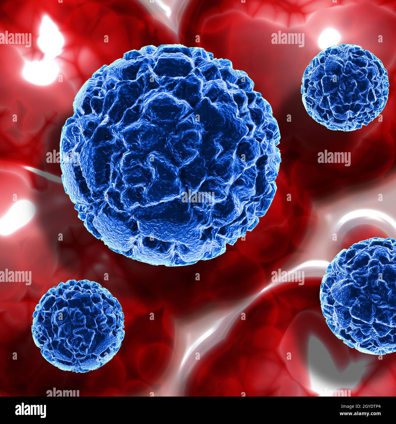 3D render of a medical background with abstract virus cells Stock Photo ...