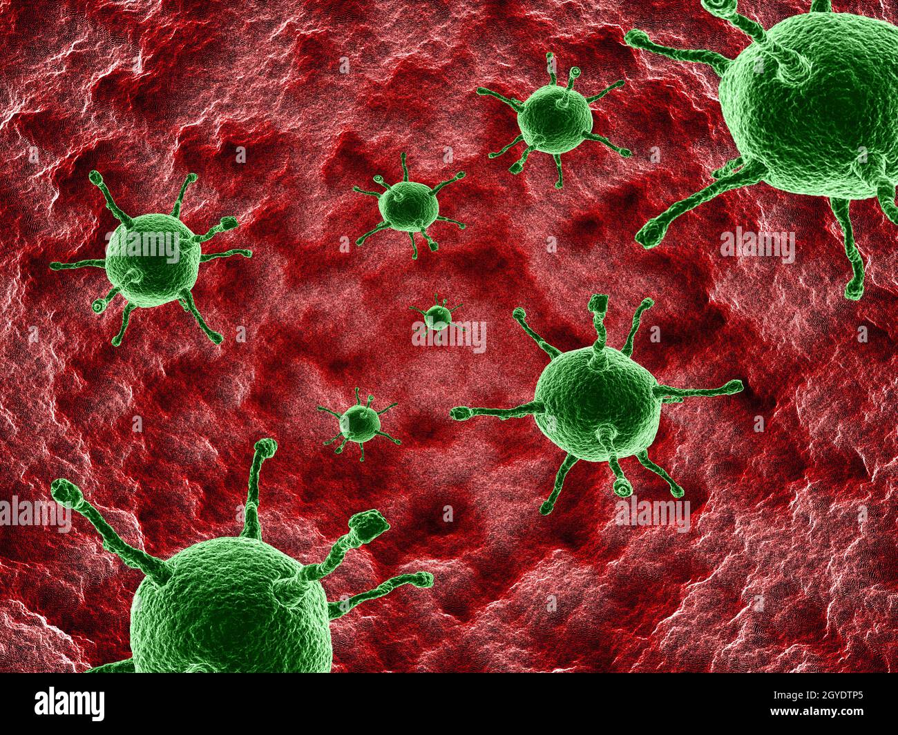 3D render of a medical background with abstract virus cells Stock Photo ...