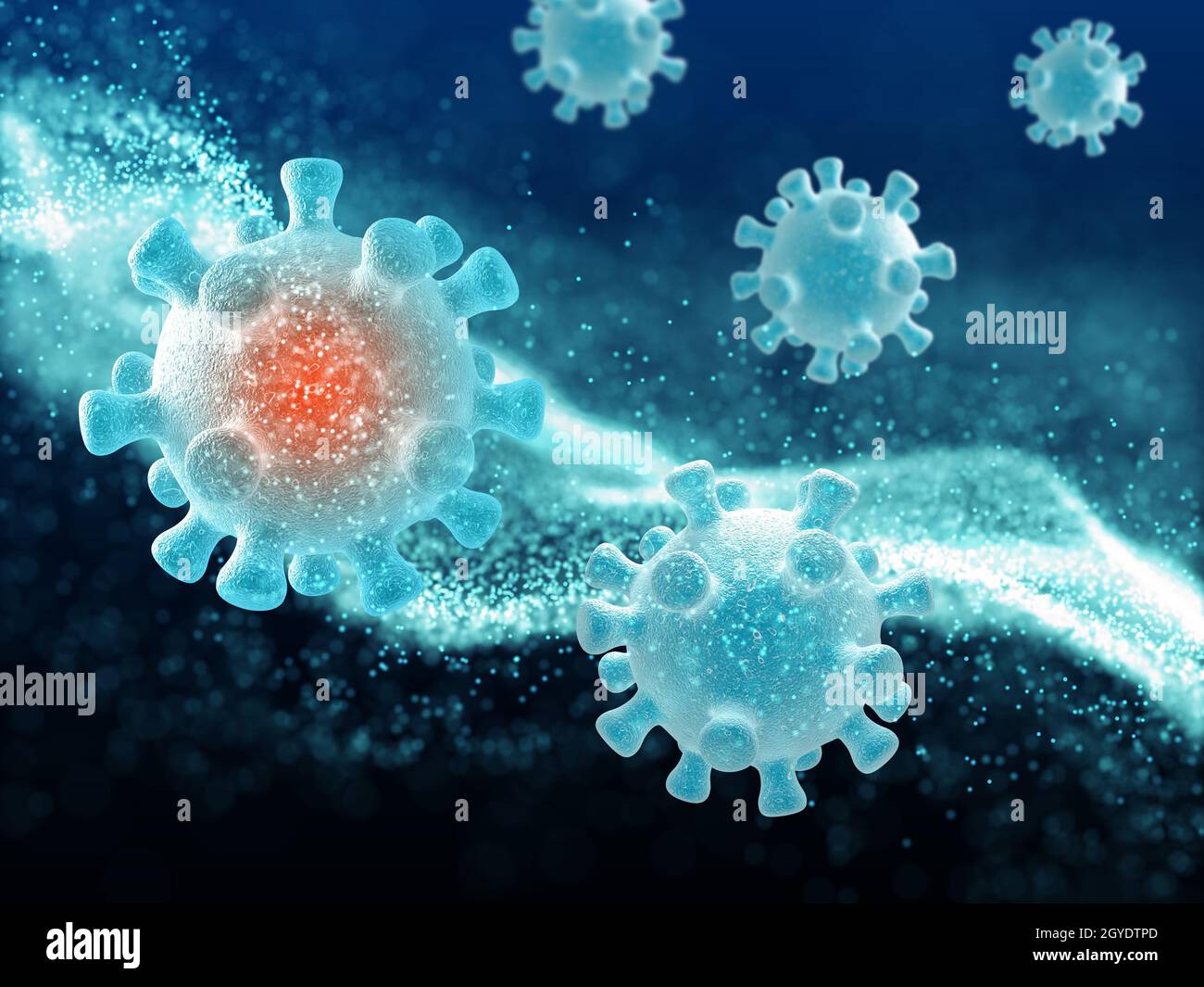 3D render of a medical background with abstract virus cells Stock Photo ...