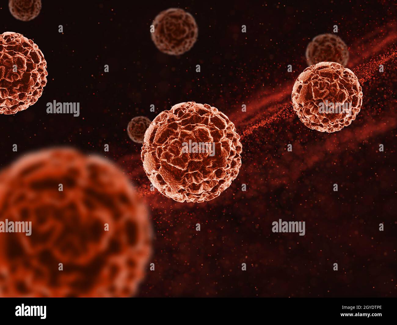 3D render of a medical background with abstract virus cells Stock Photo ...