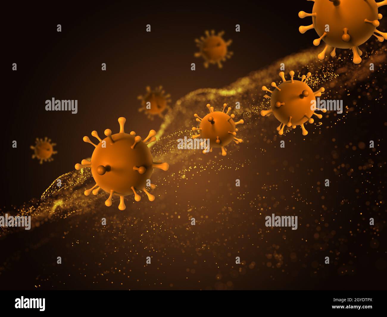 3D render of a medical background with abstract virus cells on cyber ...
