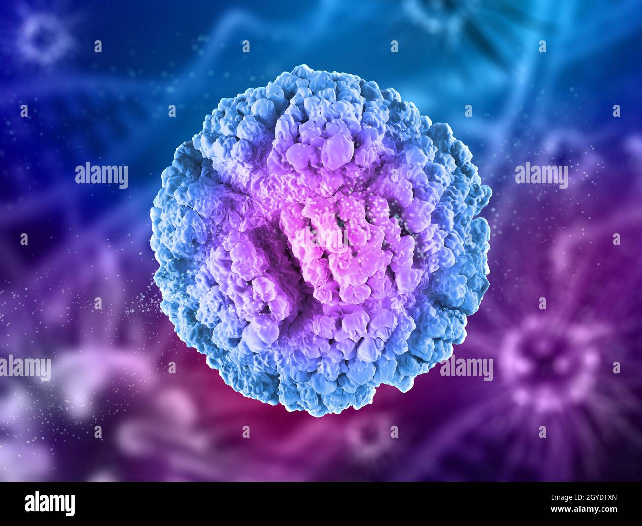 3D render of a medical background with microscopic view of abstract ...