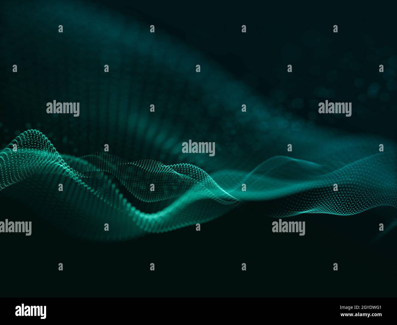 3D render of a modern background with flowing cyber particles Stock ...