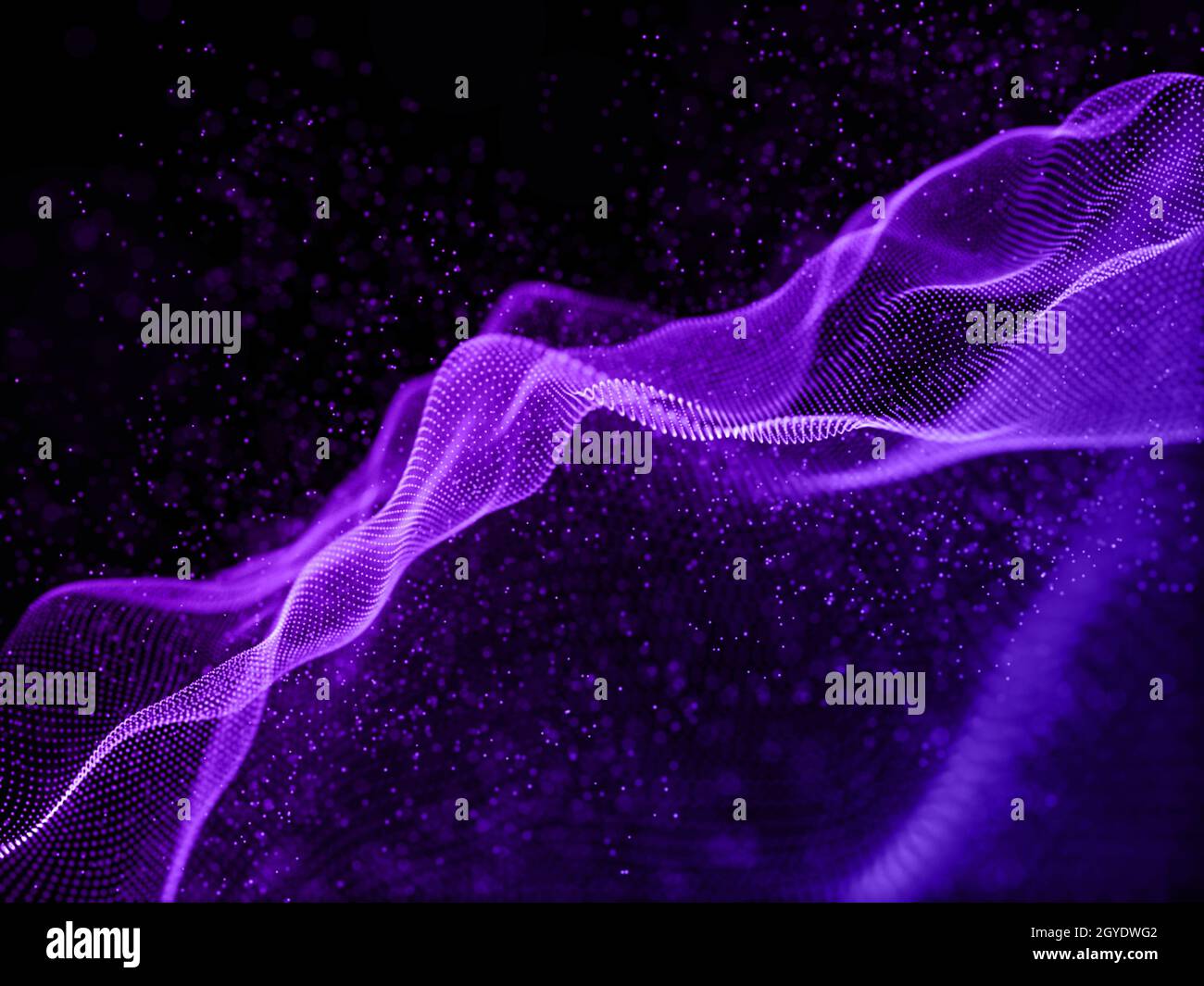 3D render of a modern background with flowing cyber dots design Stock ...