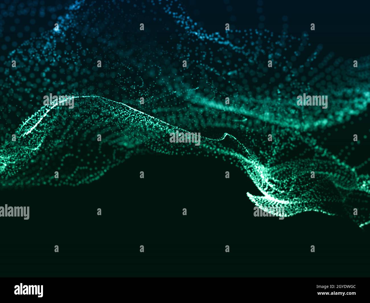 3D render of a modern background with flowing abstract particle design ...