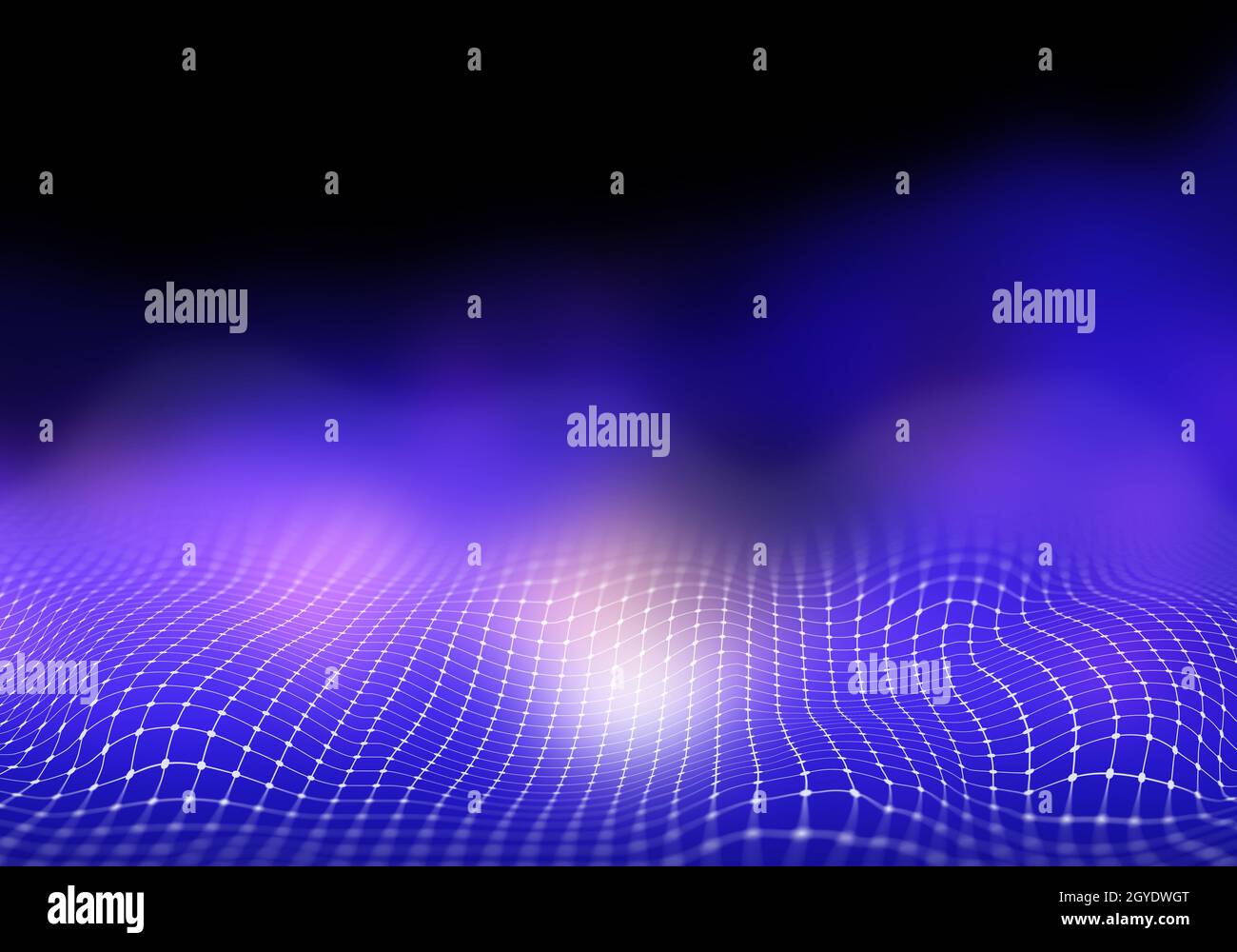 3D render of a modern low poly background with flowing grid Stock Photo ...