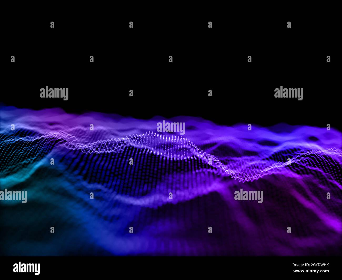 3D render of a modern futuristic background with flowing cyber dots ...