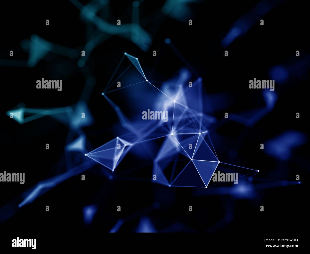 3D render of a modern background with low poly plexus design Stock Photo - Alamy