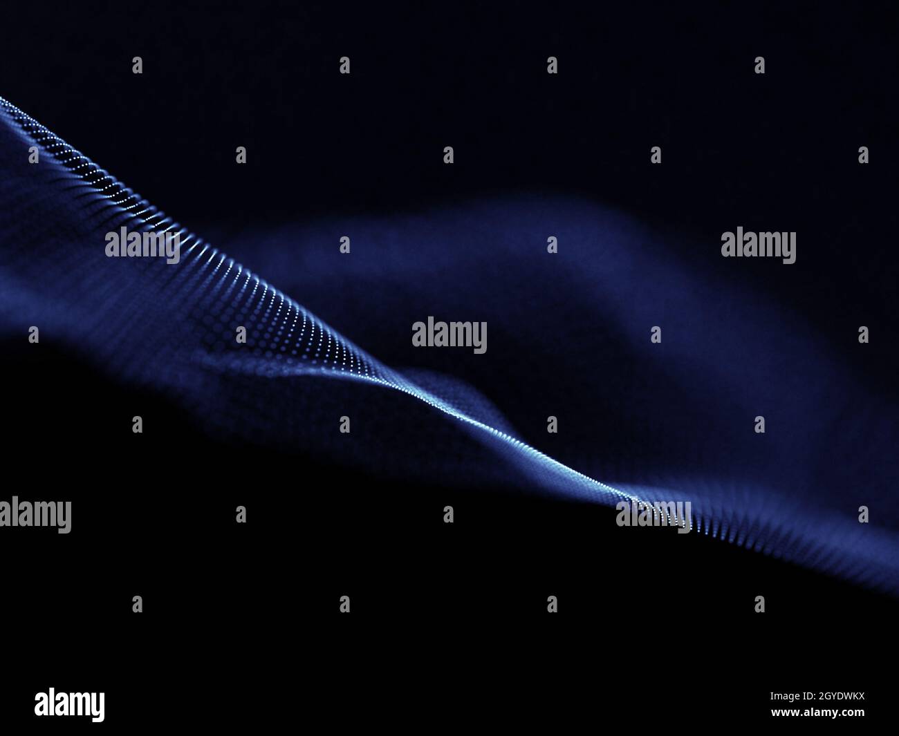 3D render of a modern techno background with abstract cyber particles ...