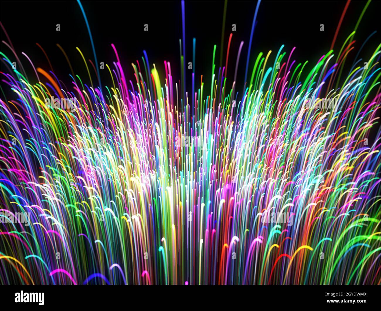 3D render of a modern techno background with abstract rainbow coloured ...