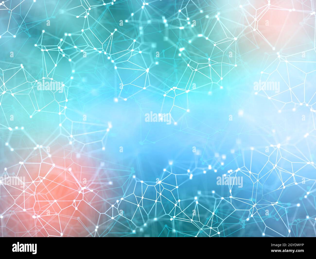 3D render of a network background with connecting lines and dots Stock ...