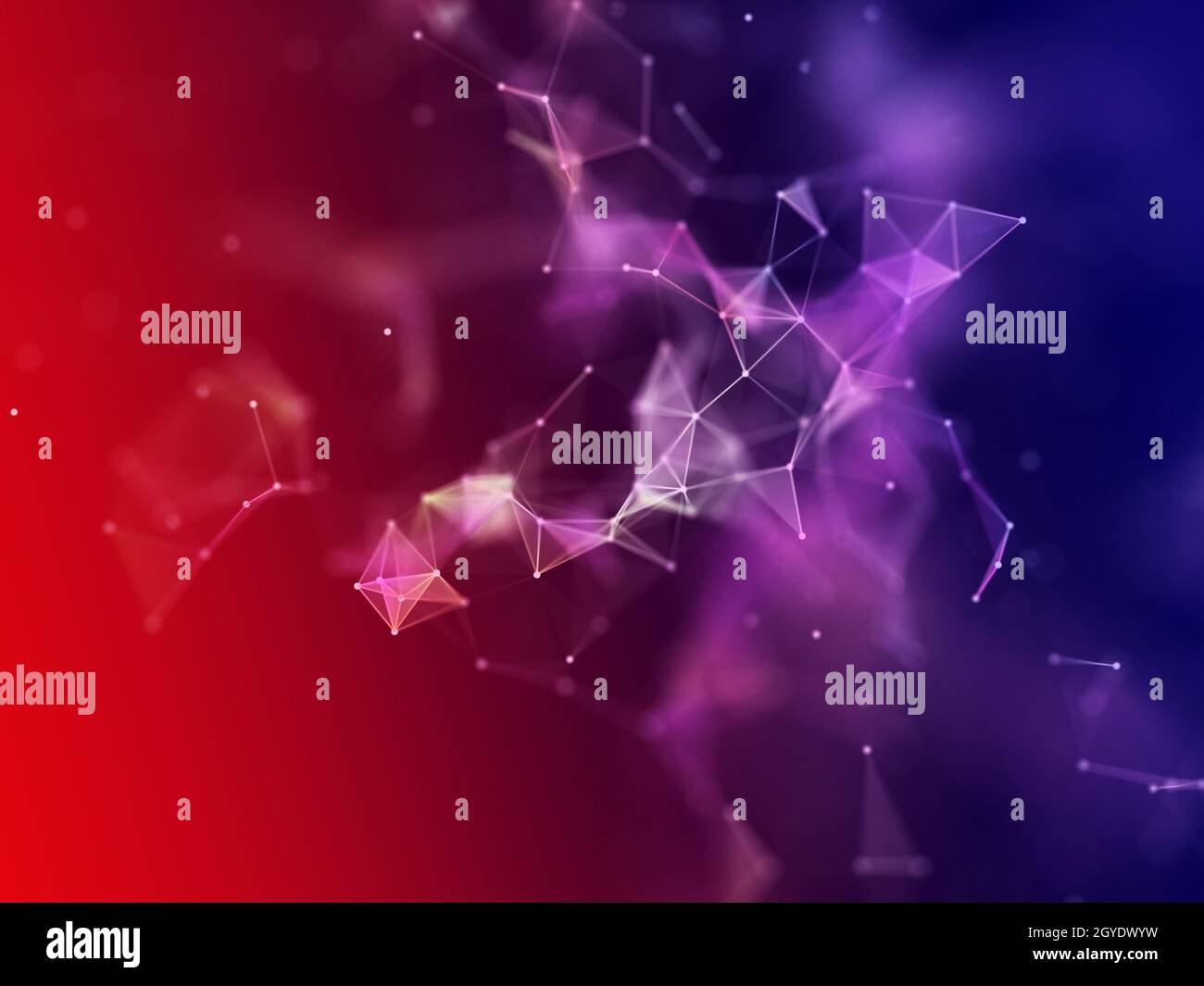 3D render of a network communications background with connecting dots and lines Stock Photo - Alamy
