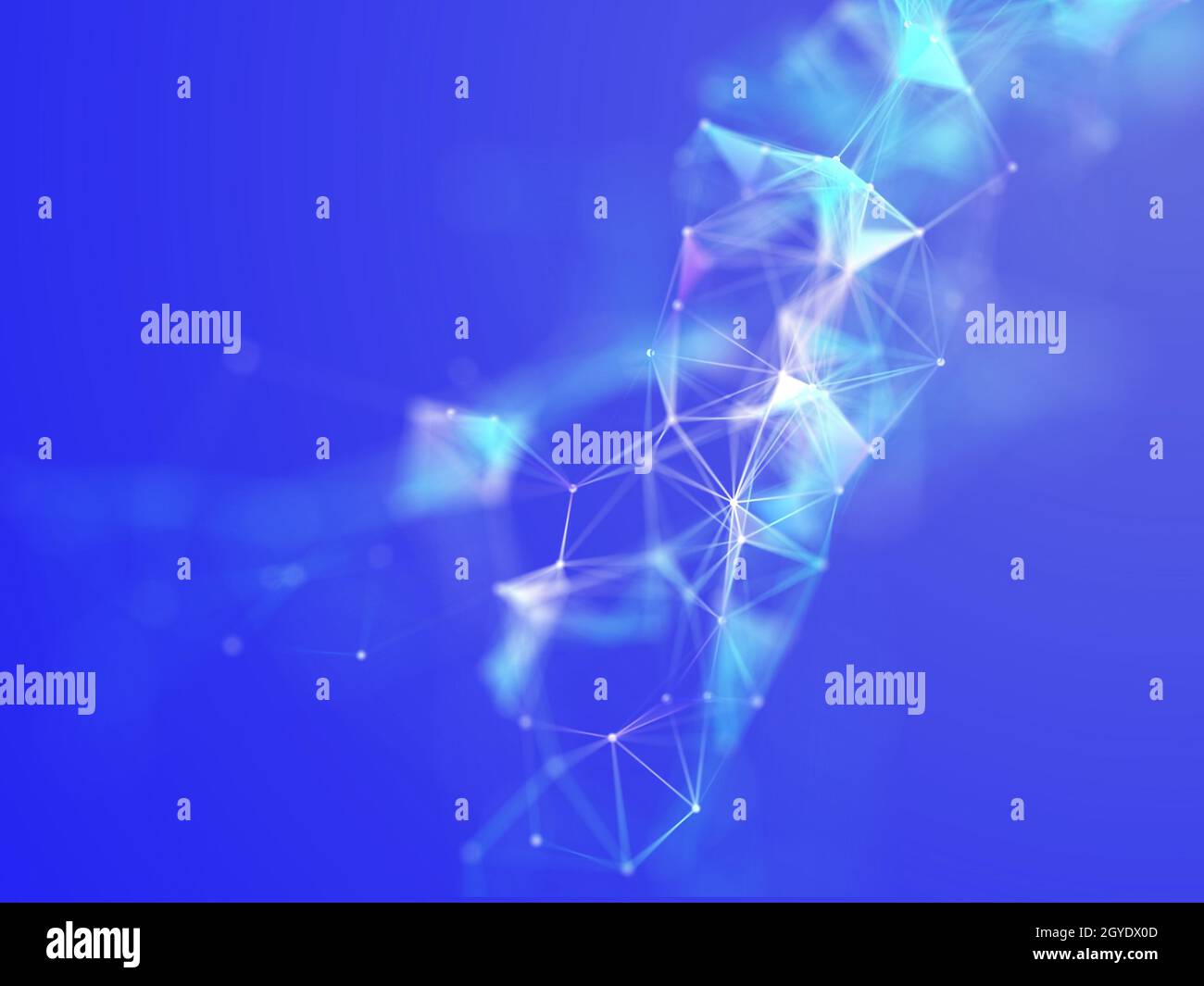 3D render of a network communications background with connecting lines and dots Stock Photo - Alamy