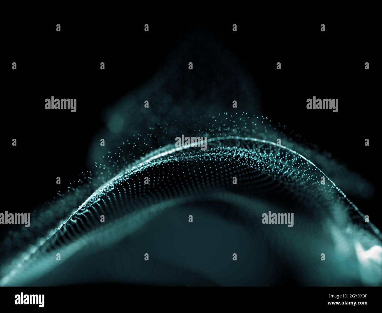 3D render of a network communications background, cyber particles Stock Photo - Alamy
