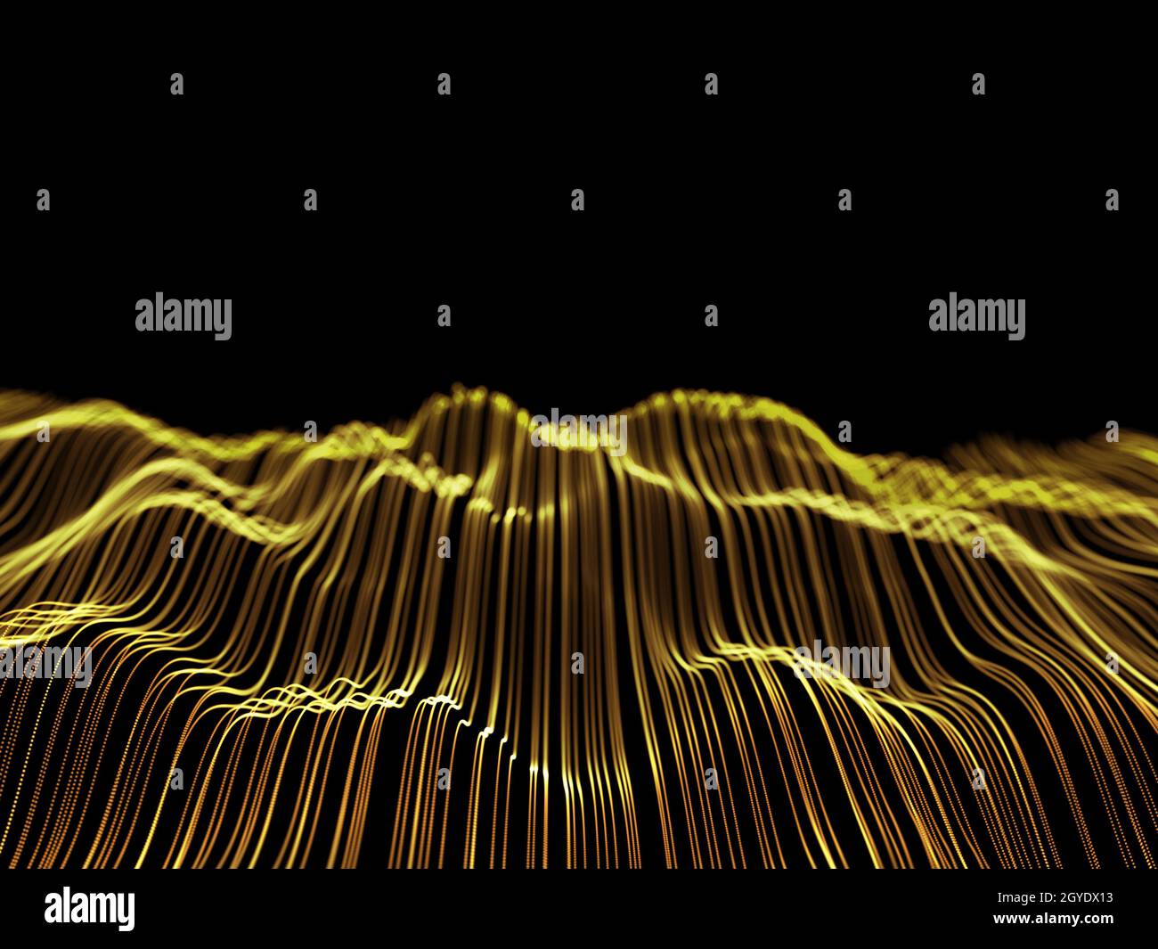 3D render of a network communications background with flowing network ...