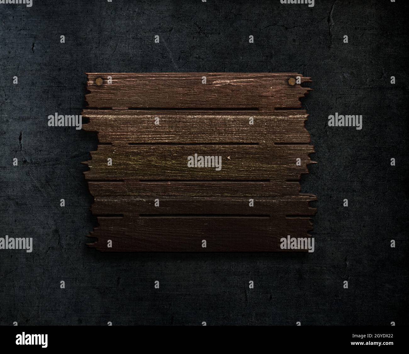 3D render of a old wood sign on a grunge stone texture background Stock ...