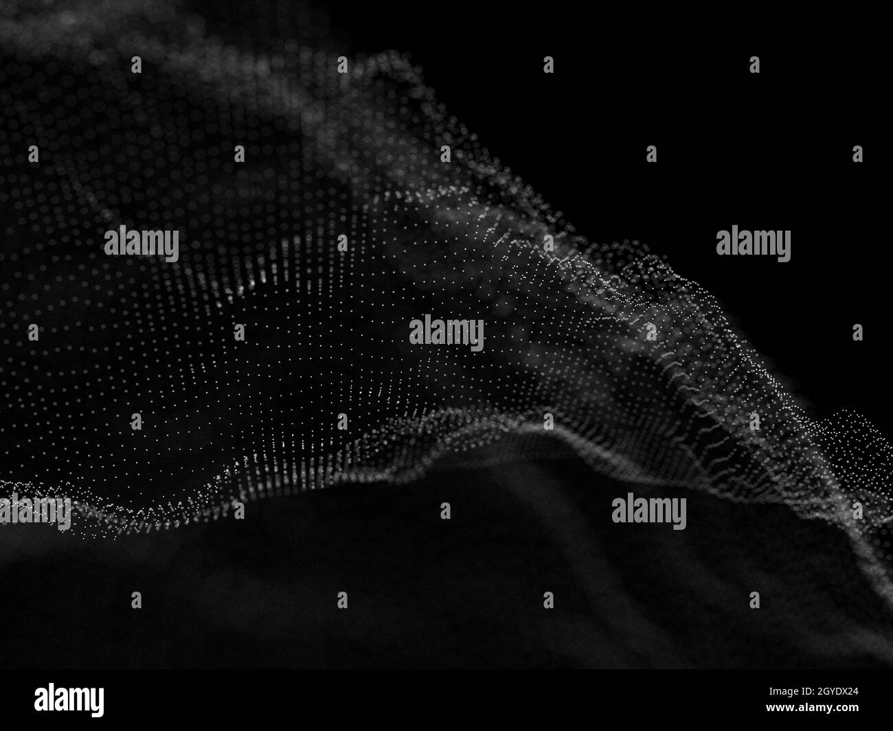 3D render of a network particle flow background Stock Photo - Alamy