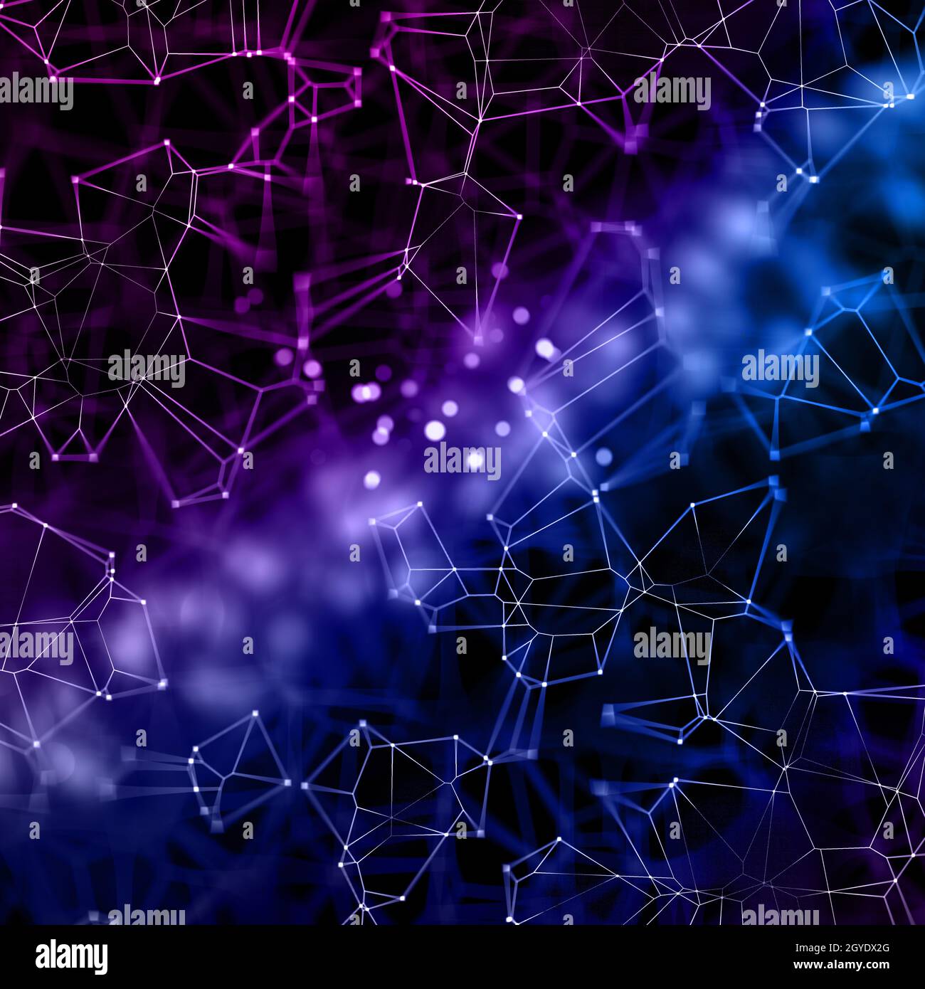 3D render of a plexus background with connecting lines and dots Stock Photo - Alamy