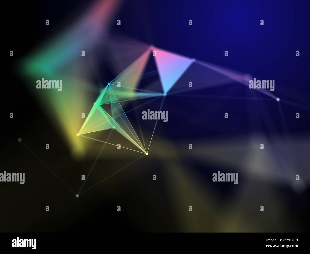 3D render of a science background with low poly plexus design Stock Photo - Alamy