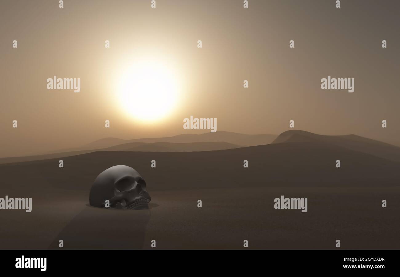 Buried skull sand skull buried hi-res stock photography and images - Alamy